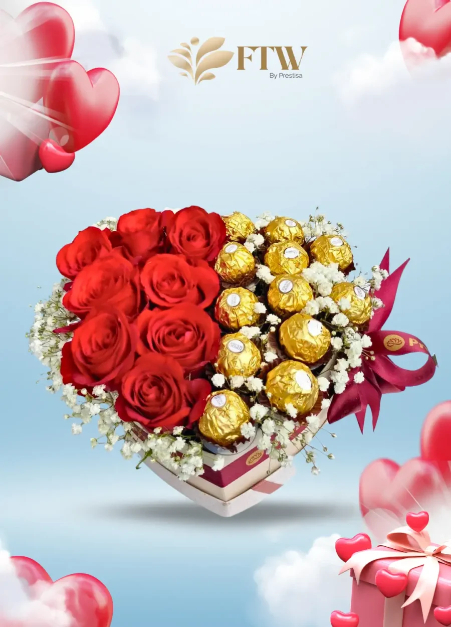Karangan Bunga Box - Valentine - Parselia - Indonesia - 002 | Parselia.com